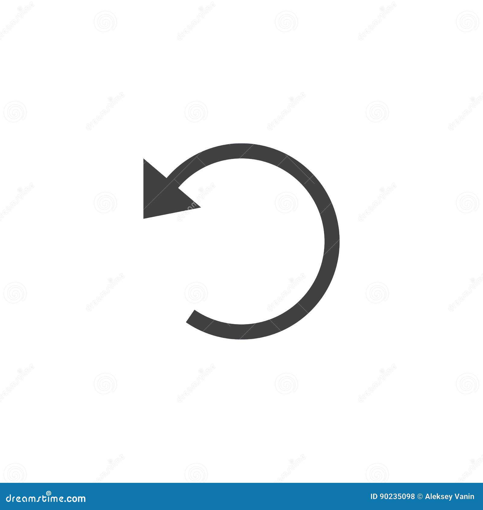 Undo Icon , Restore Solid Logo Illustration, Pictogram Iso Stock ...