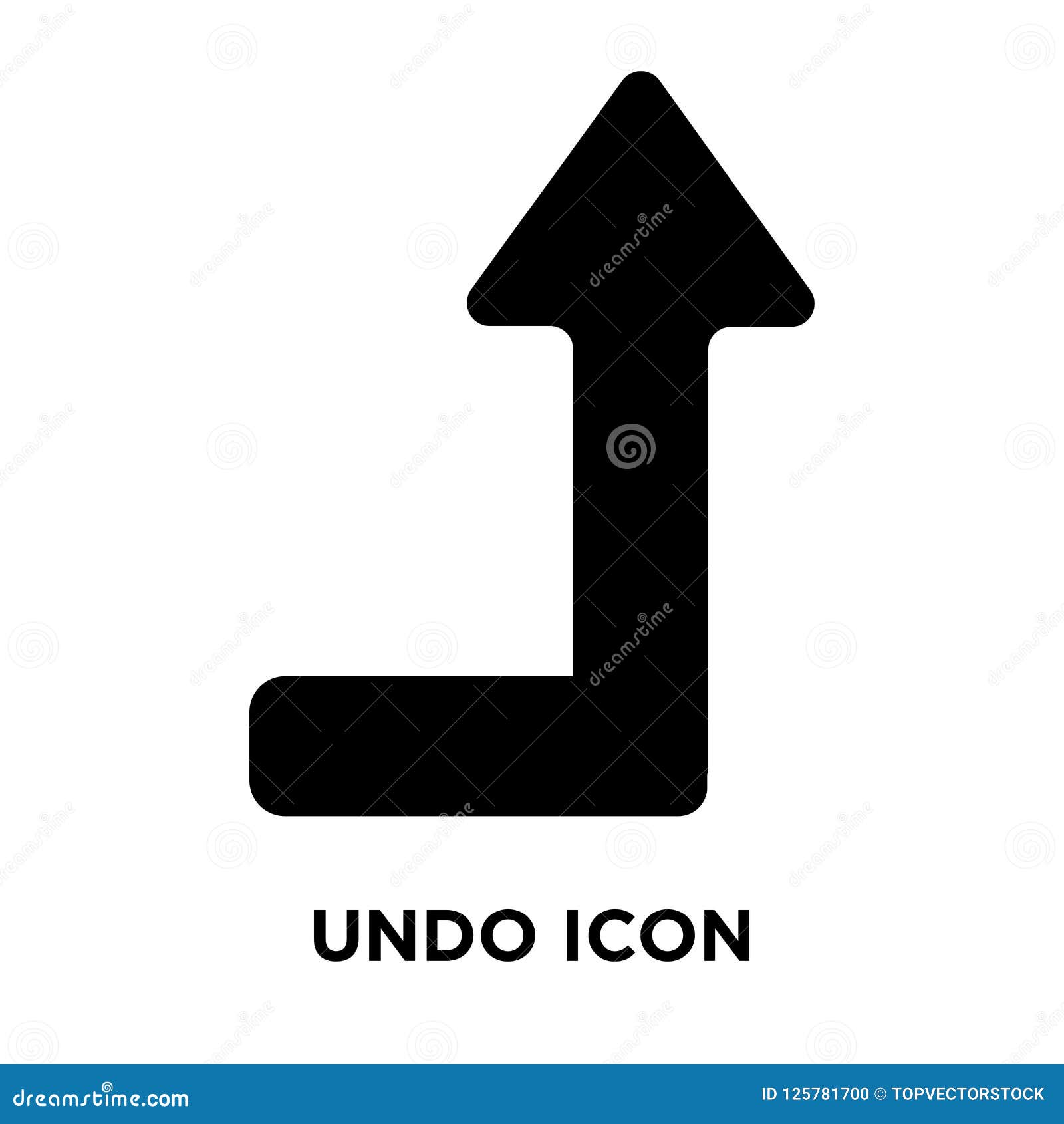 Undo Icon Vector Isolated on White Background, Logo Concept of U Stock ...