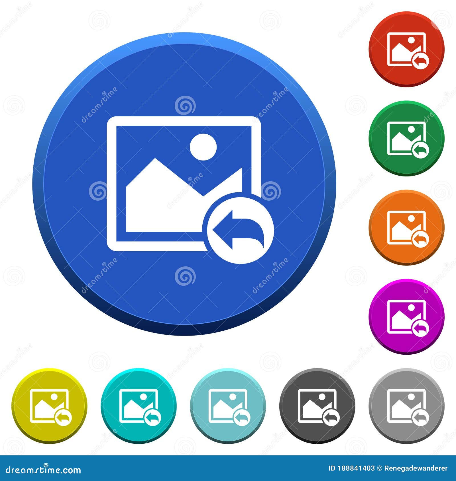 Undo Image Changes Beveled Buttons Stock Vector - Illustration of ...