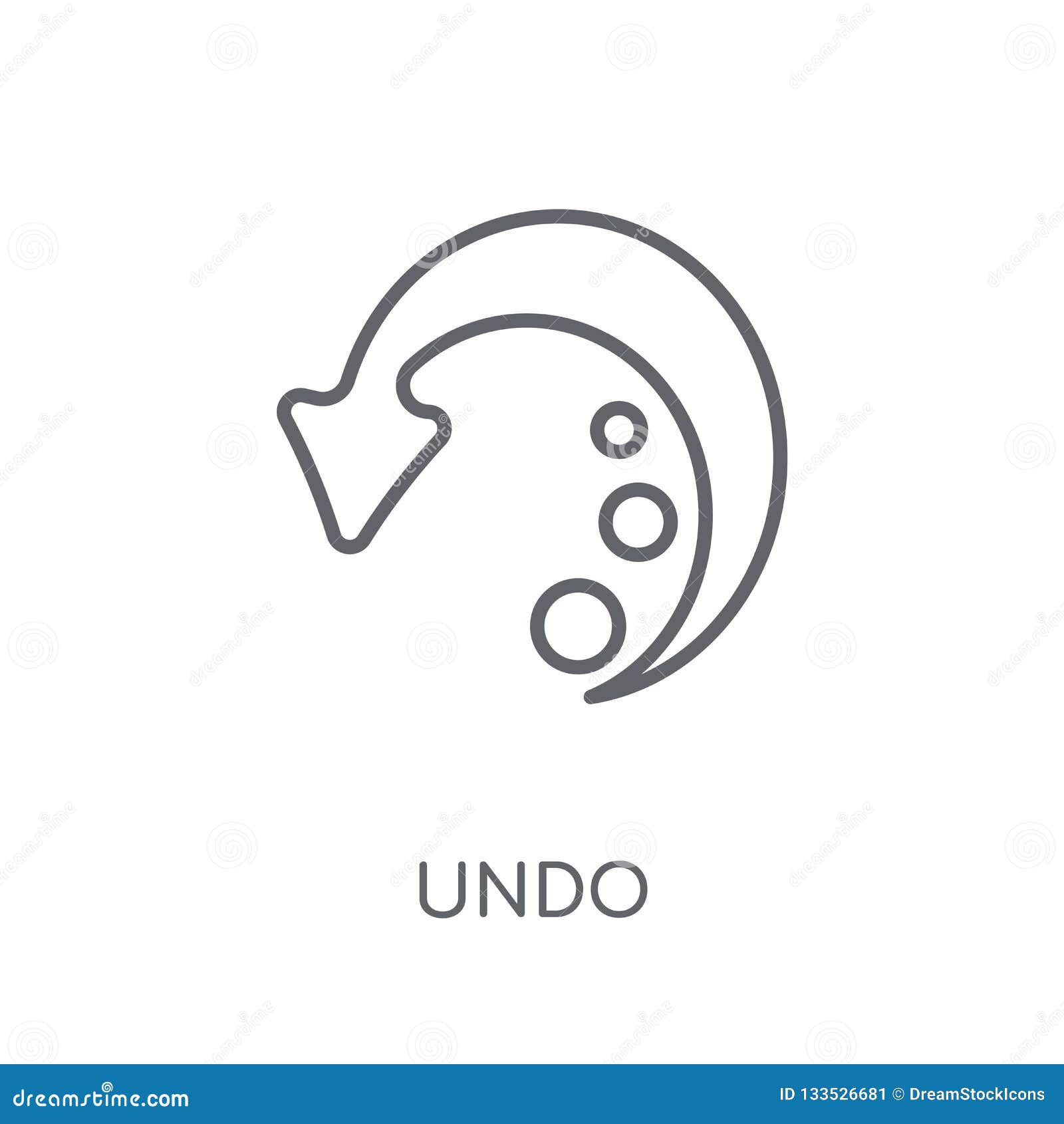 Undo Linear Icon. Modern Outline Undo Logo Concept on White Back Stock ...