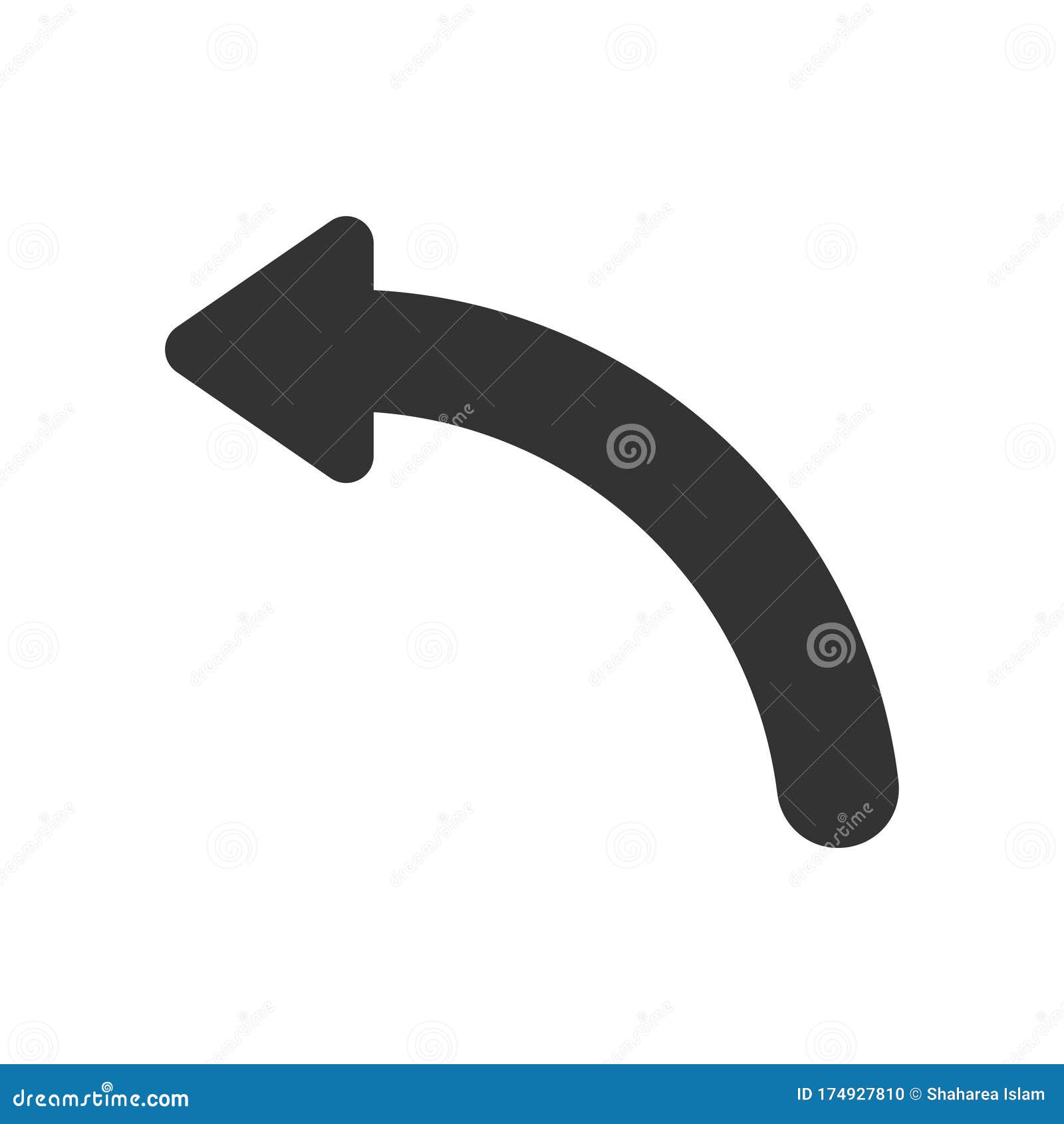 Undo Revert Icon stock vector. Illustration of vector - 174927810