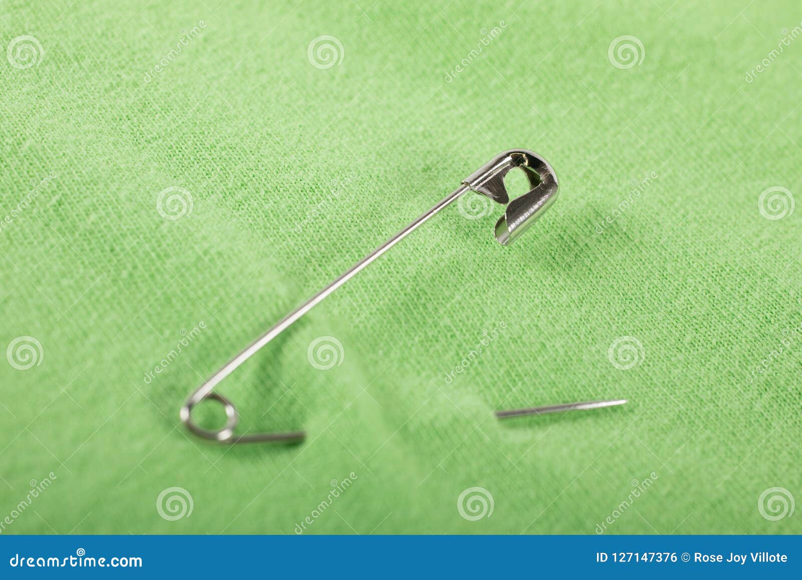 Safety Pin Fastened On Cross-Stitch Canvas Stock Photo | CartoonDealer ...