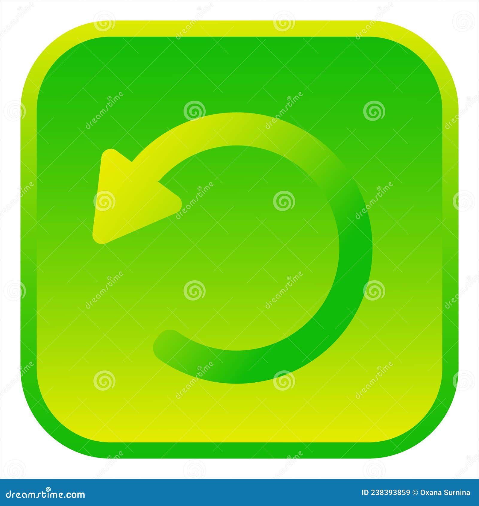 Undo Sign. Isolated Web Icon. Stock Vector - Illustration of reset ...