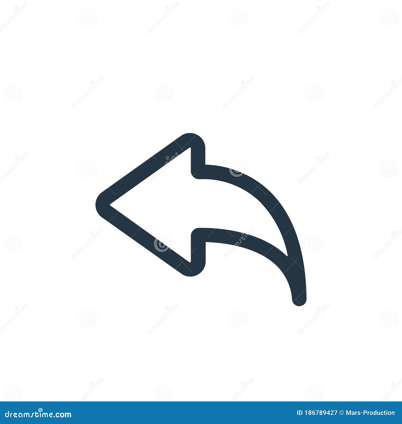Undo Vector Icon. Undo Editable Stroke. Undo Linear Symbol for Use on ...