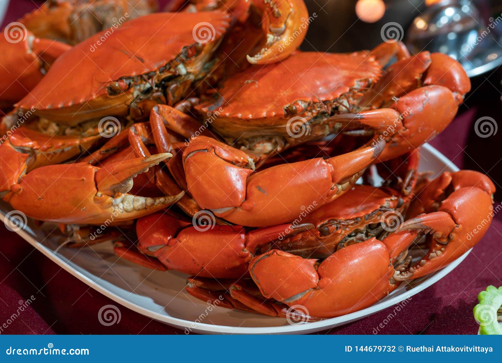 Roasted Crabs Prepared on Plate. Stock Photo - Image of crabs, nature ...