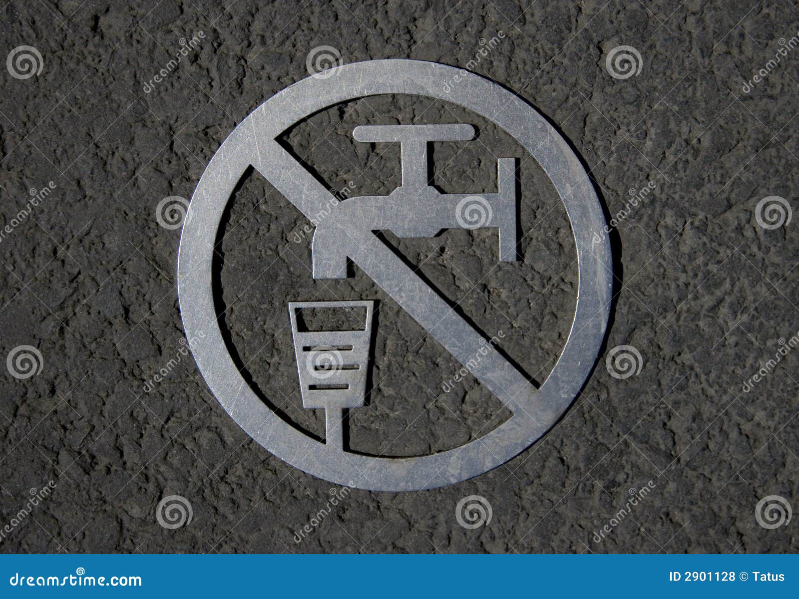 Undrinkable water sign stock photo. Image of asphalt, hazard - 2901128