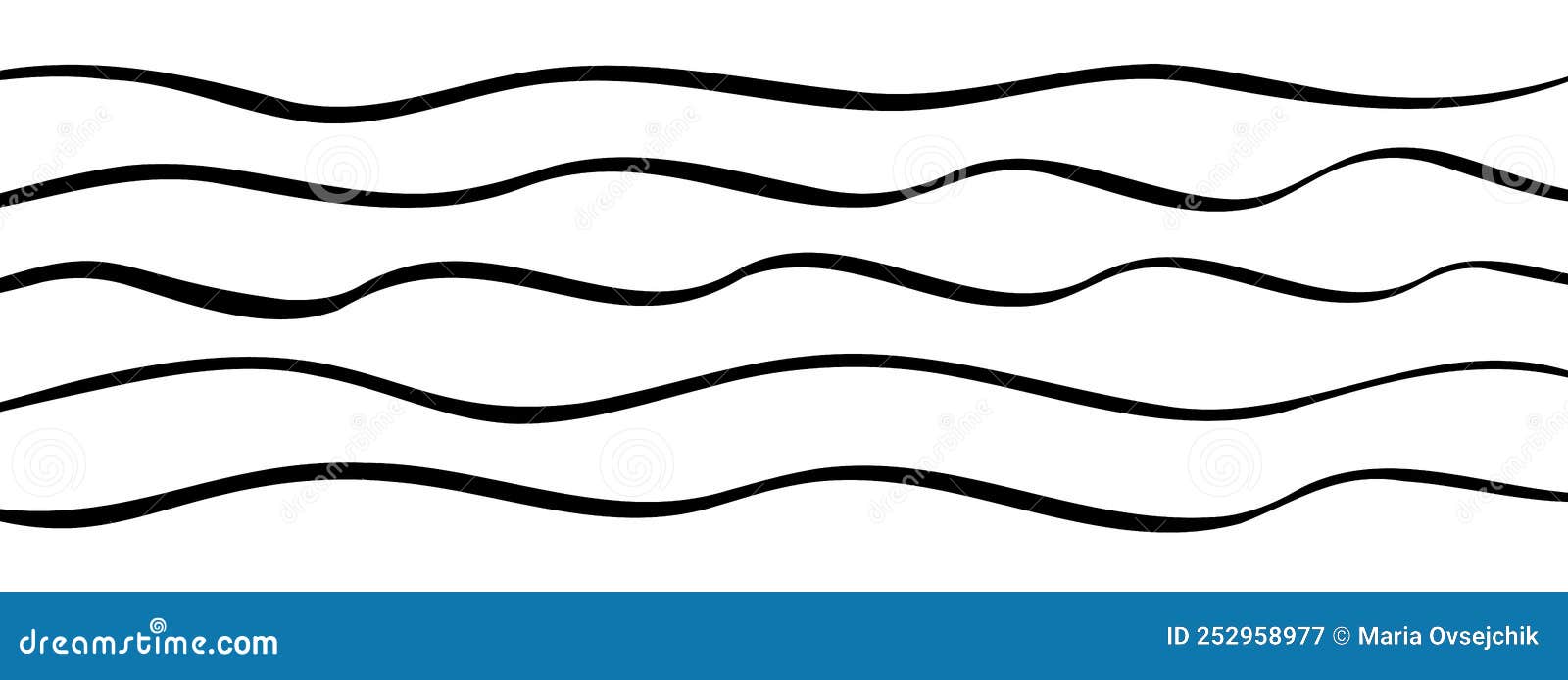 Set Of Minimal Wiggly Border Box With Text Space Cartoon Vector ...