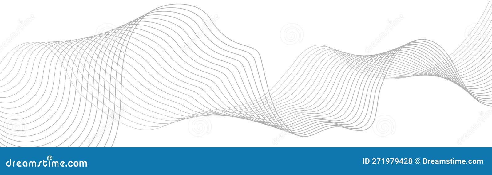 White Background with Undulate Grey Wave Swirl, Frequency Sound Wave ...