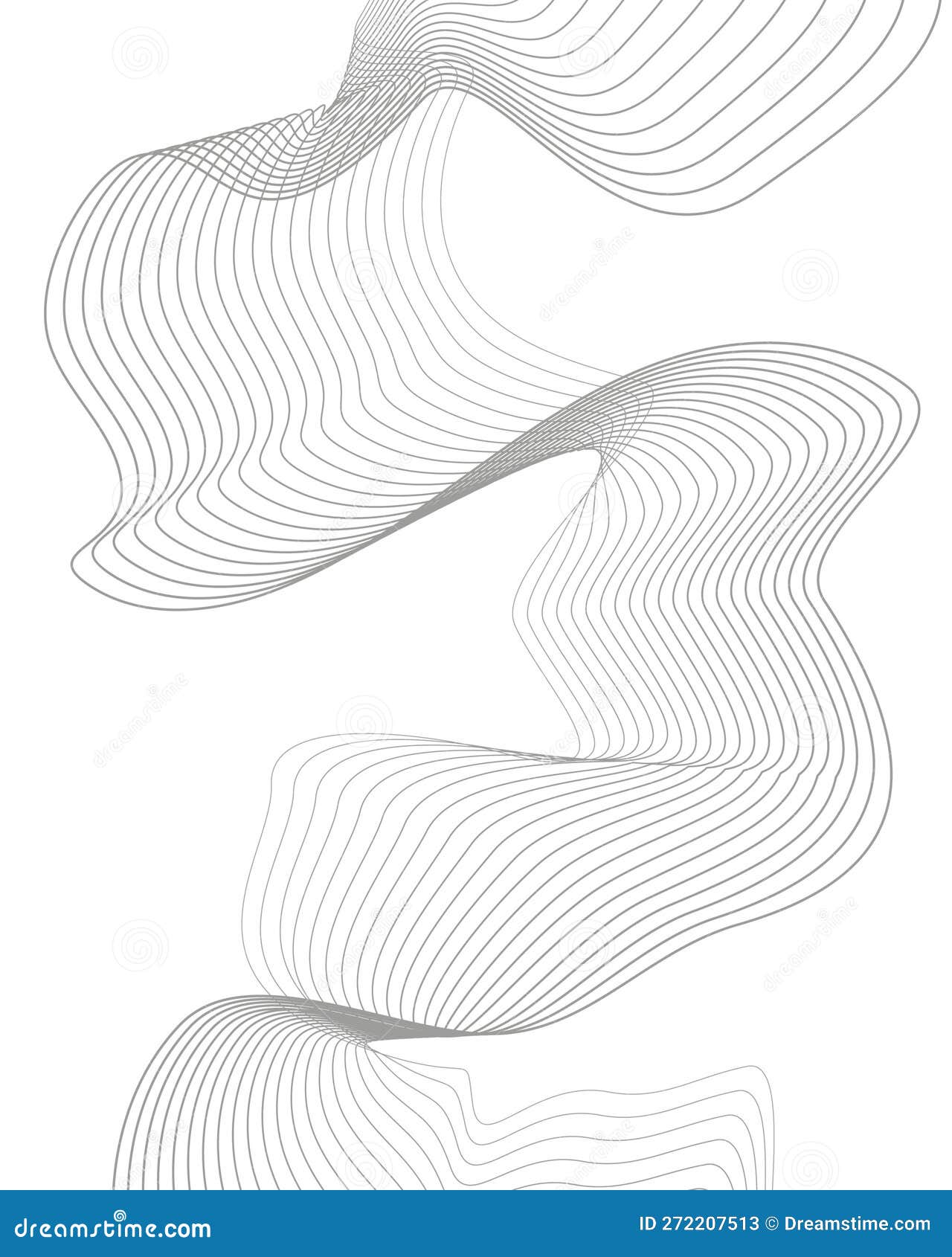 Grey Wave Swirl, Frequency Sound Wave, Twisted Curve Lines with Blend ...