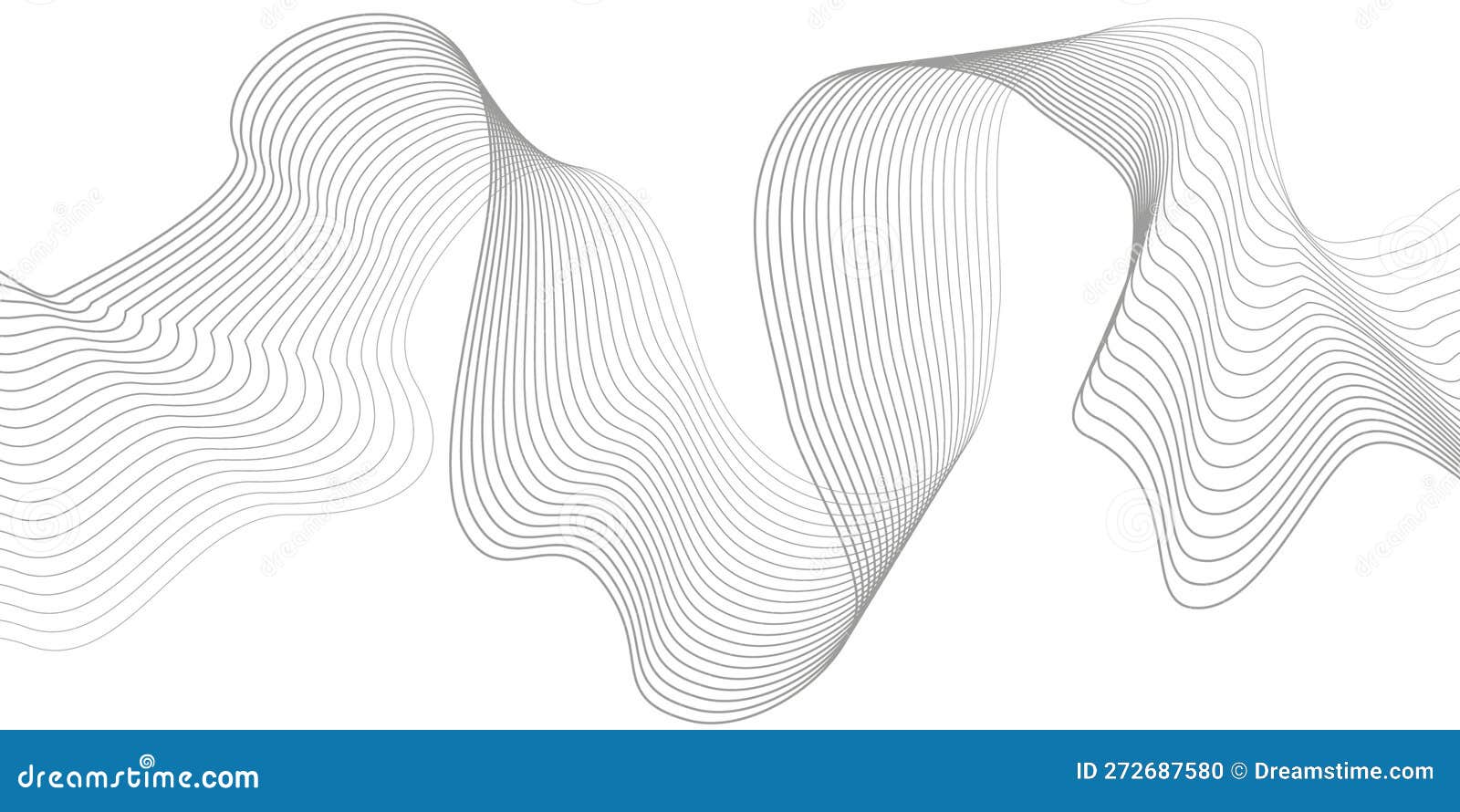 Twisted Curve Lines with Blend Effect. Vector Illustration. Stock ...