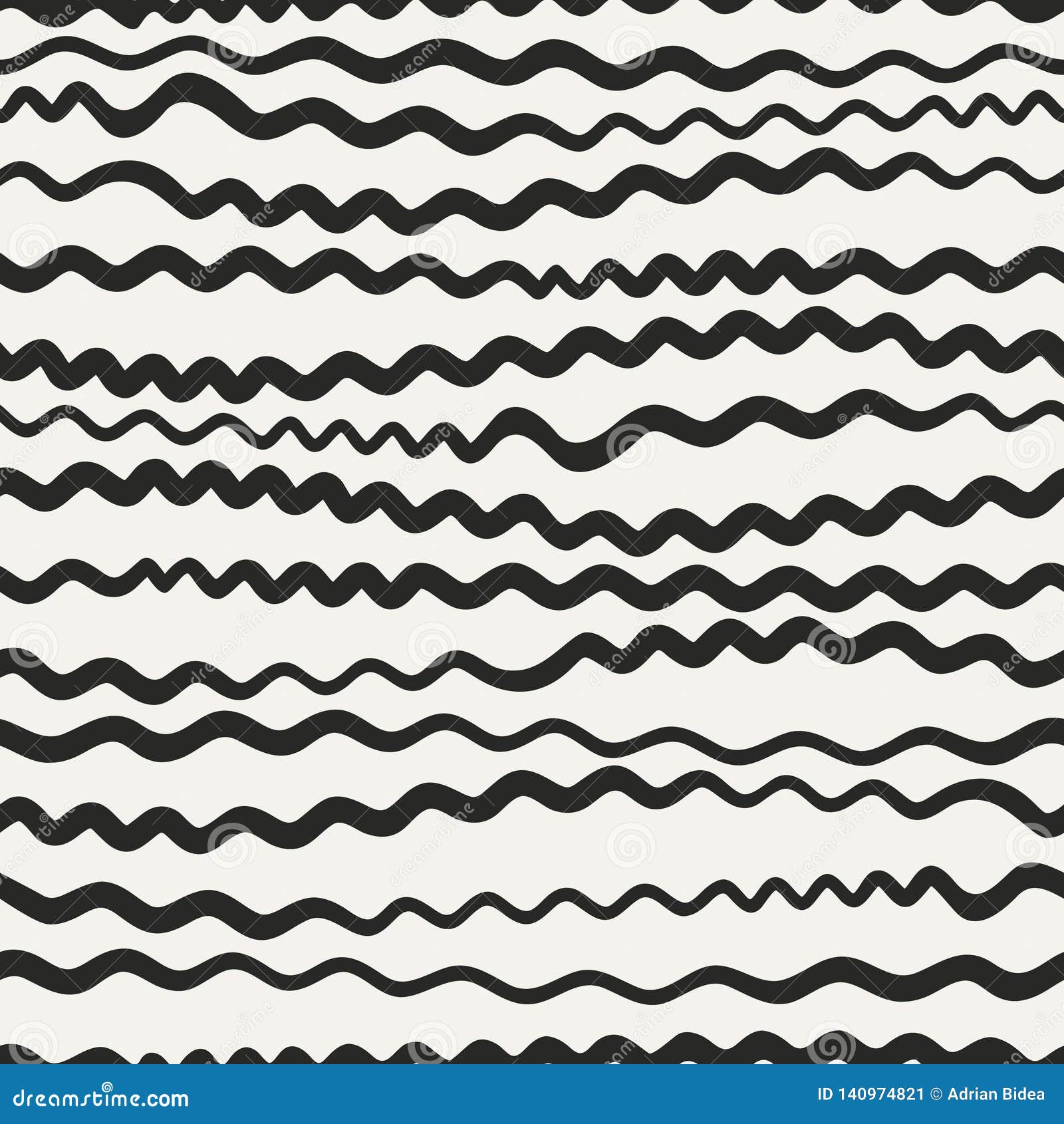 Undulate seamless pattern. stock vector. Illustration of chaotic ...