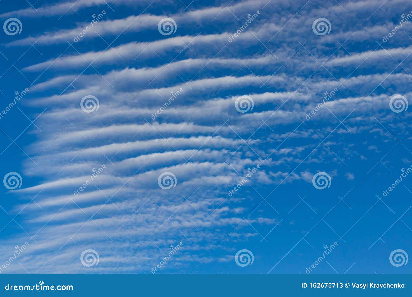 Undulated Cloud on a Blue Sky Background Stock Image - Image of high ...
