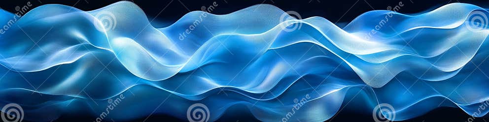 Undulating Cyan Waves, Abstract Design Featuring Interconnected Mesh ...
