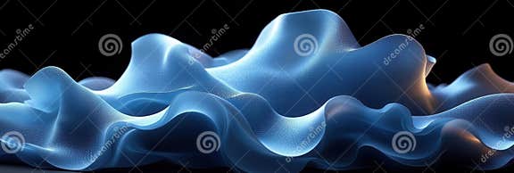 Undulating 3D Forms Resembling Shimmering Metallic Waves with ...