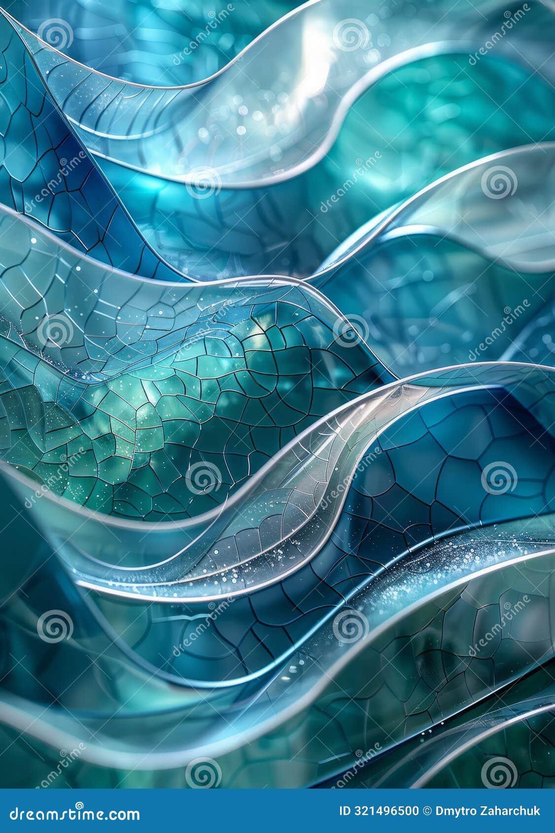 Undulating Glass Texture - a Pattern of Abstract, Wavy Glass Elements ...