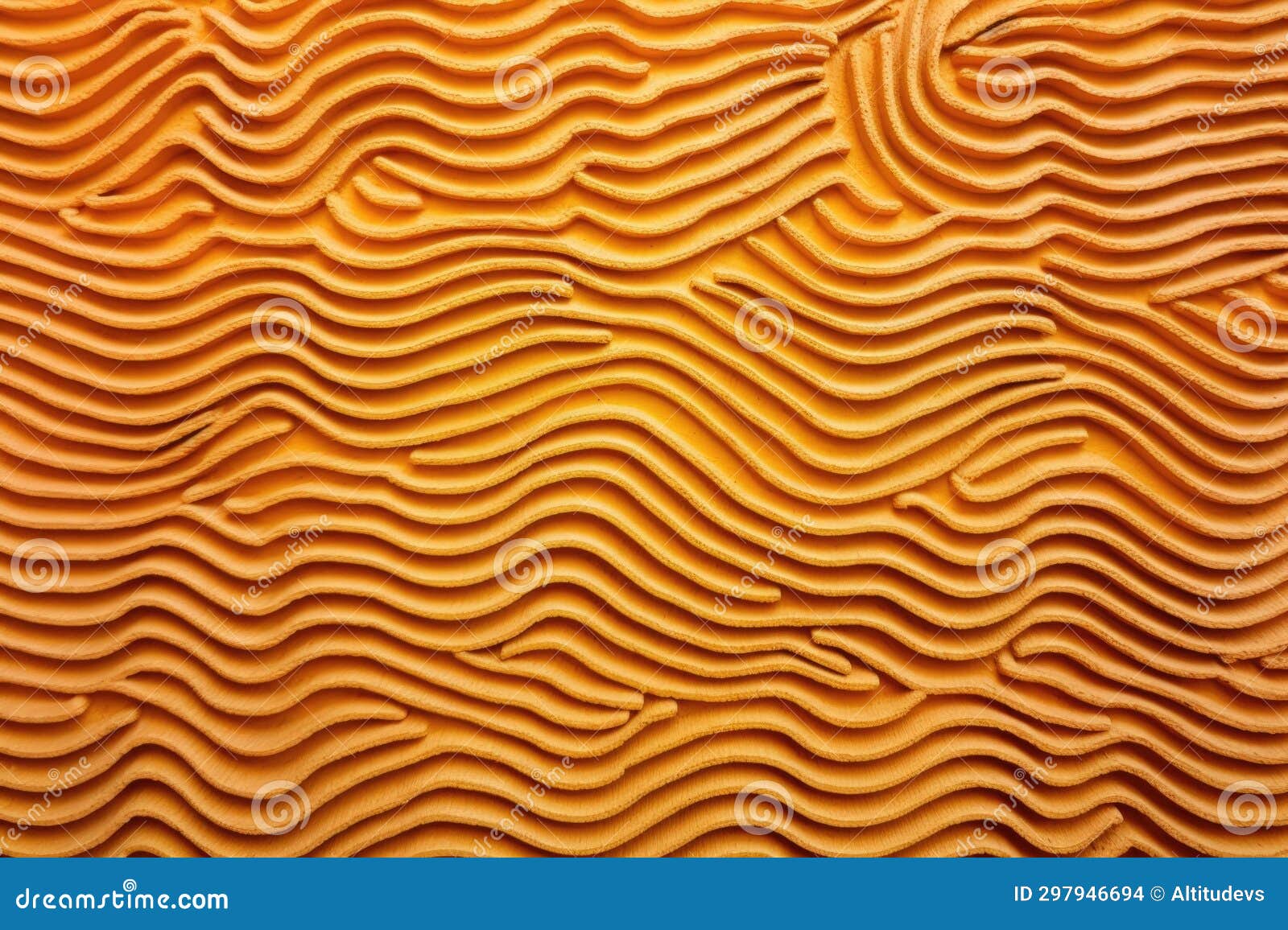 Undulating Pattern on an Orange Brick Wall Stock Photo - Image of ...