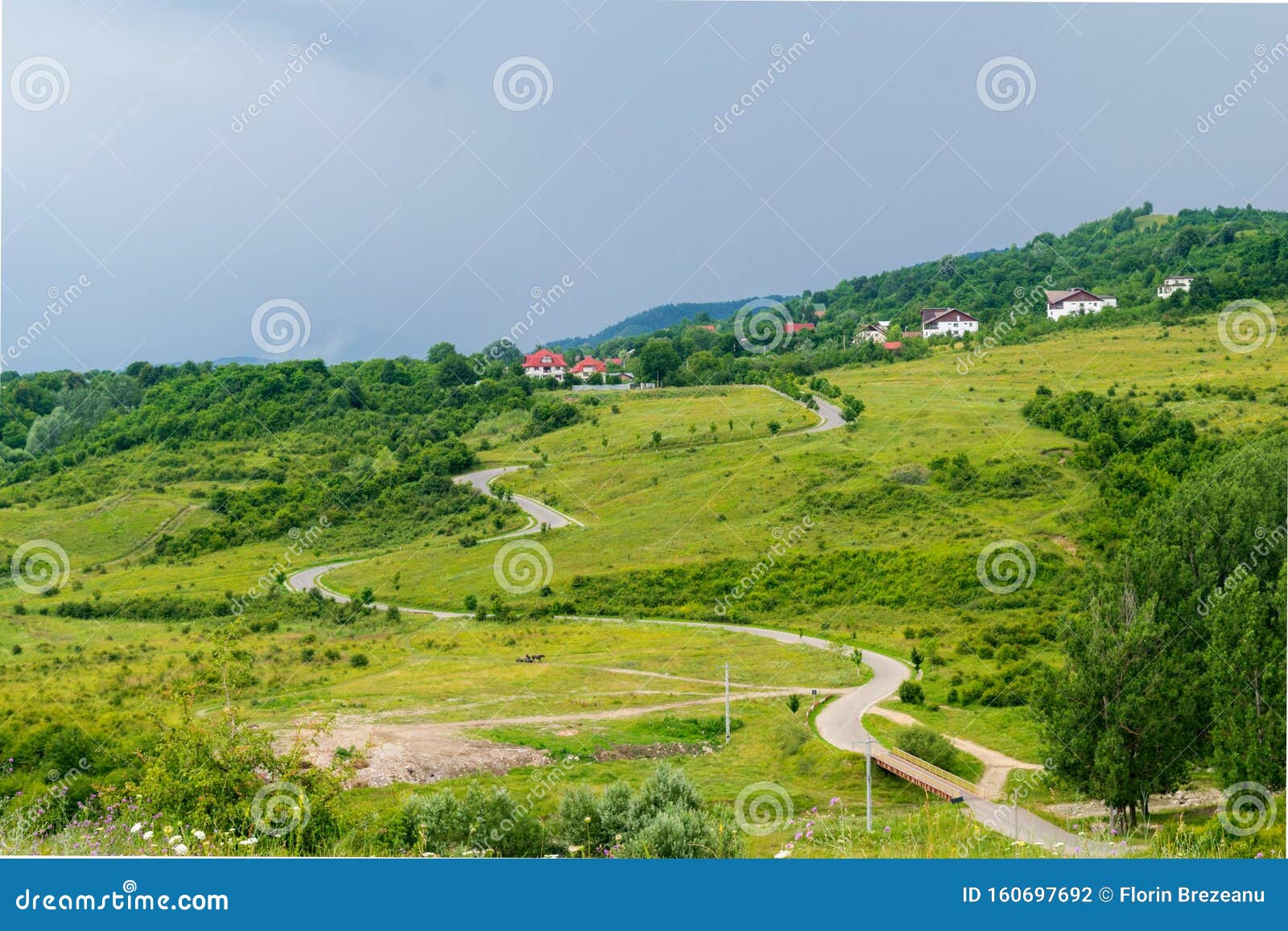 Undulating Road On A Hillside In A Wooded Area Of San Luis, Argentina ...