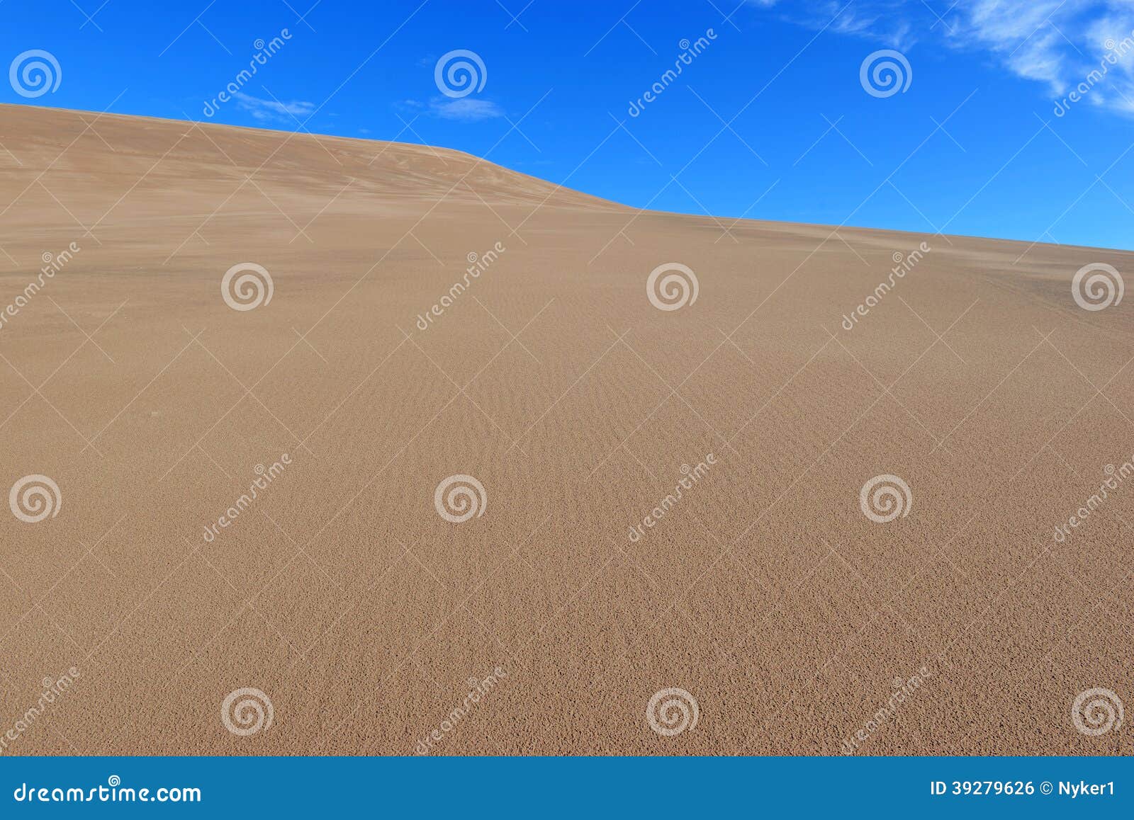 Undulating Sand Dunes and Blue Sky Stock Photo - Image of dune, alamosa ...