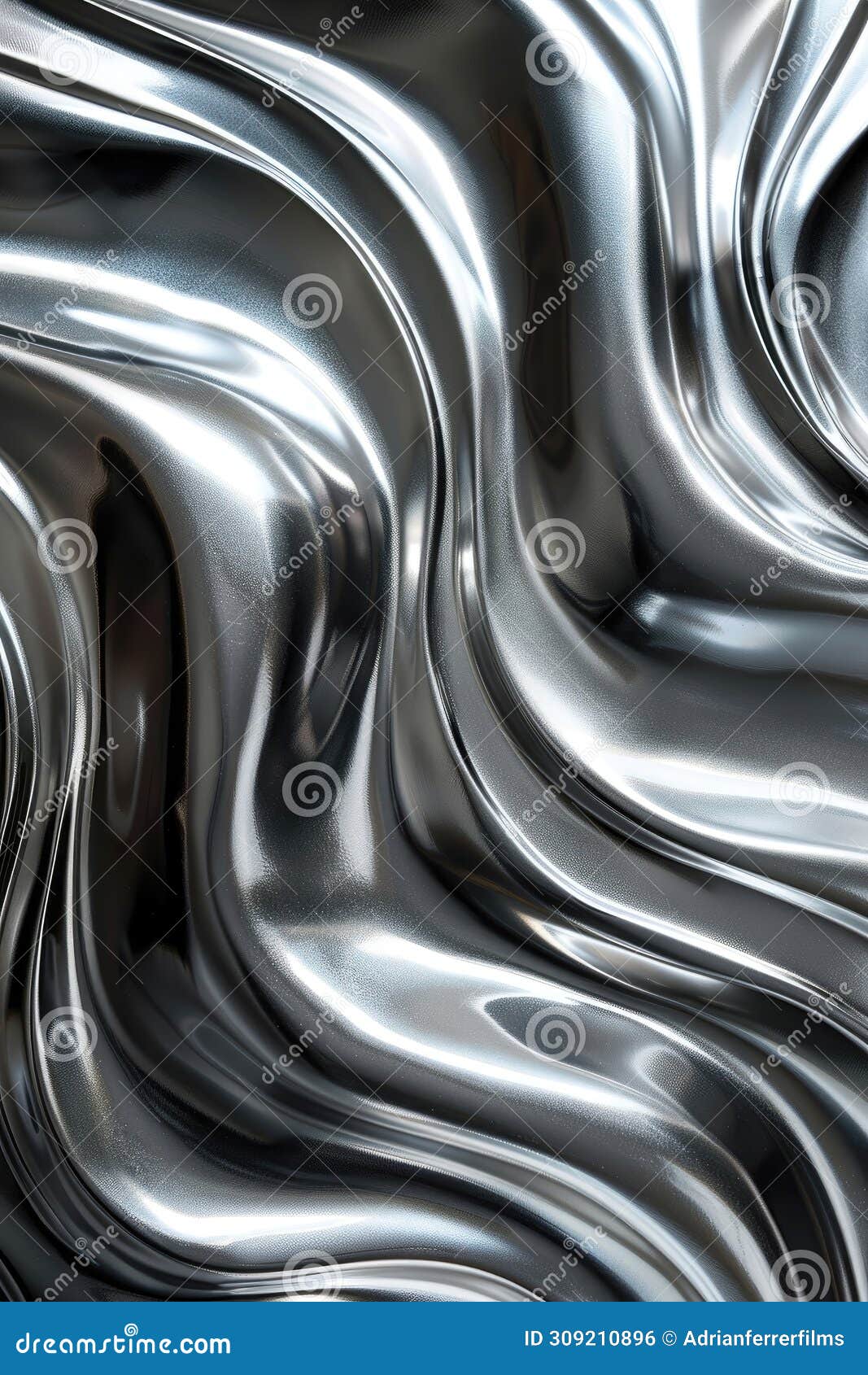 Undulating Surface of a Reflective Metallic Texture with Wavy Patterns ...