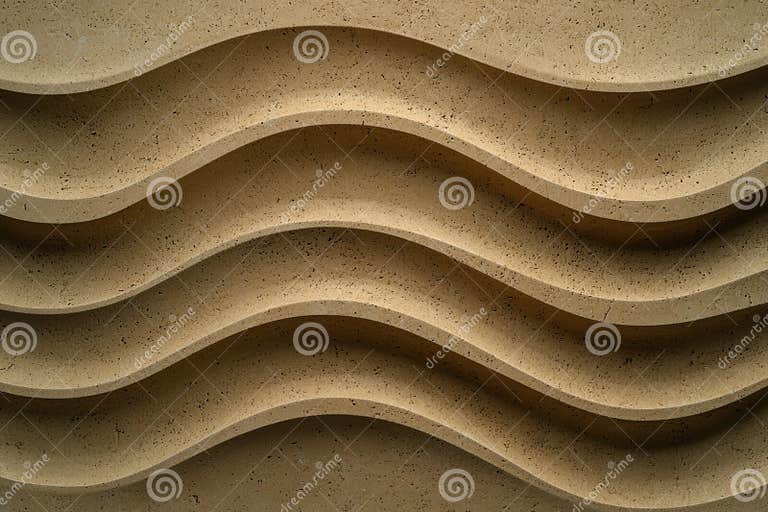 Undulating Waves of Textured Concrete Stock Illustration - Illustration ...
