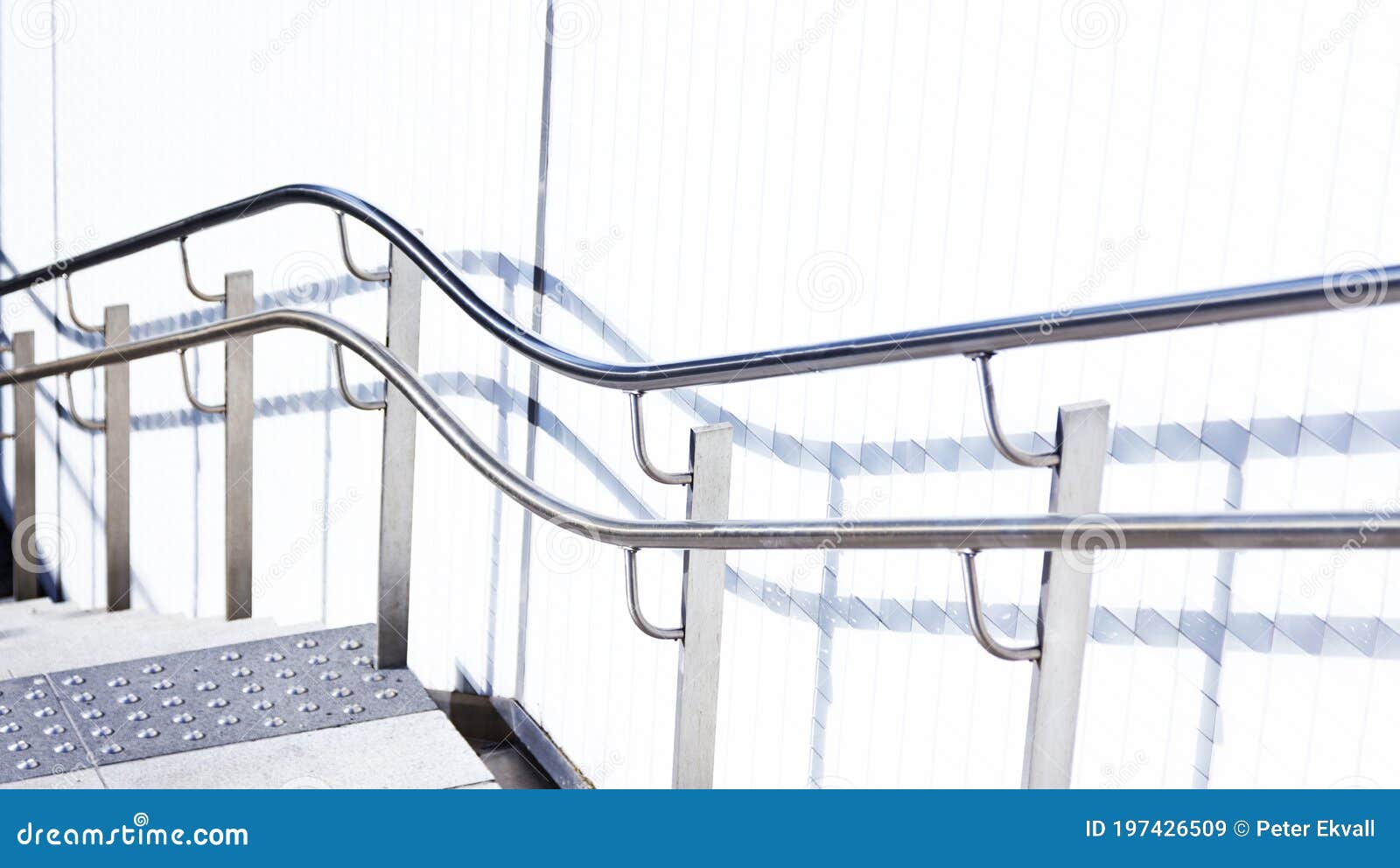 Undulating and Wavy Stair Railing Stock Image - Image of ascending ...