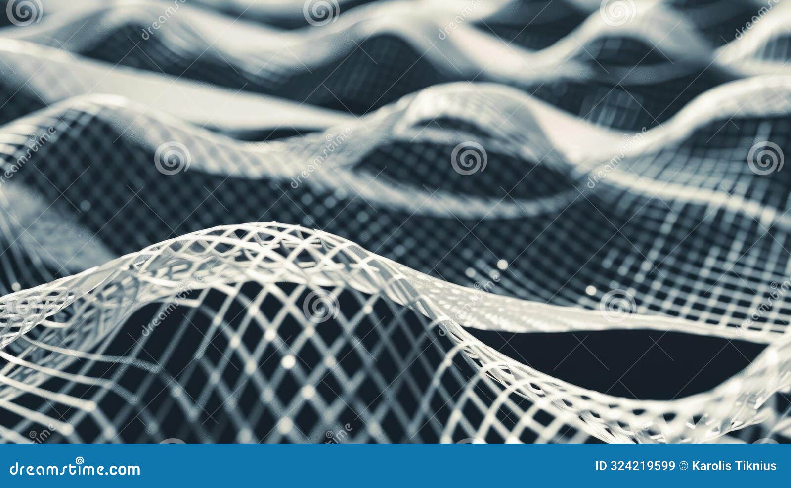 Dynamic Fluidity Intricate Networks of Undulating White Mesh Structures ...