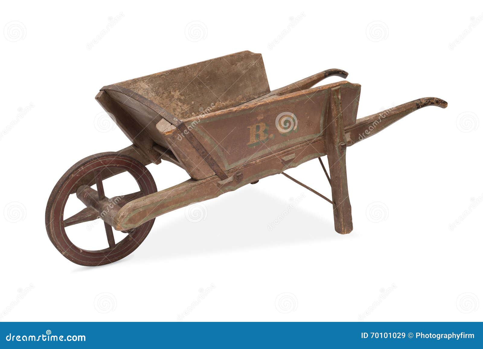 Une brouette antique image stock. Image du vide, jardinage - 70101029