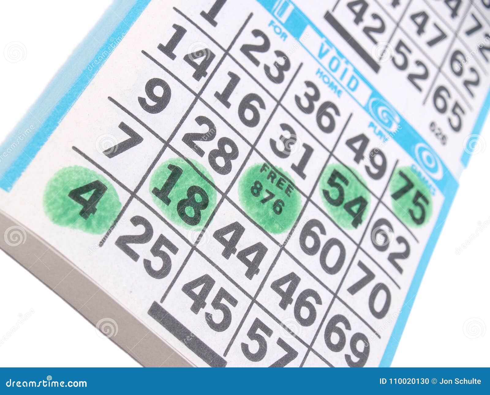 Une Carte De Score De Jeu De Bingo-test Photo stock - Image du rayure ...