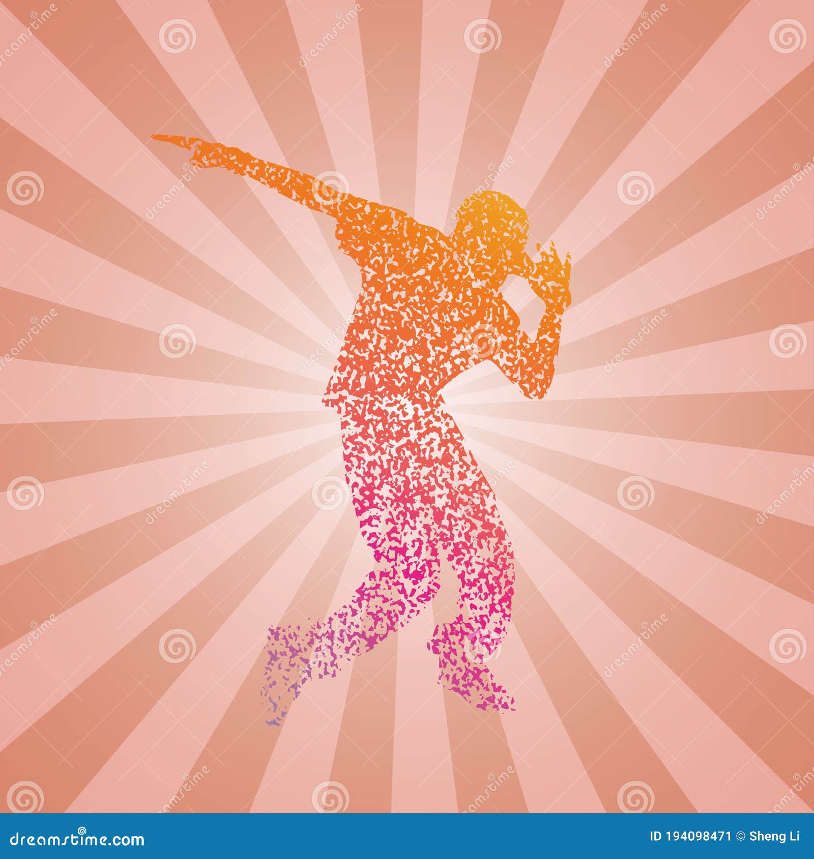 Une Danse Moonwalk De Danseuse De Hiphop Illustration de Vecteur ...