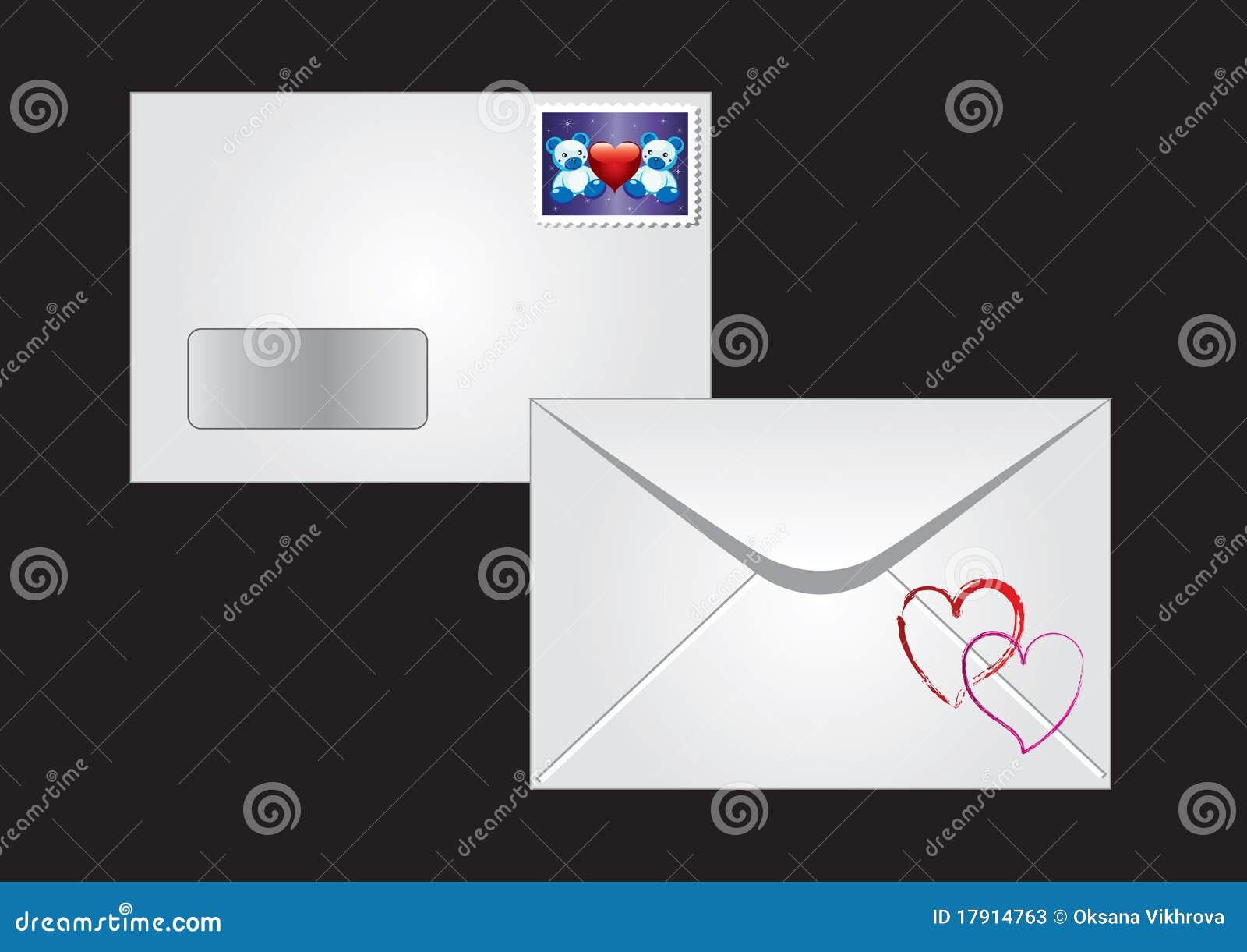 Une Enveloppe Avec Un Timbre-poste Photos stock - Image: 17914763