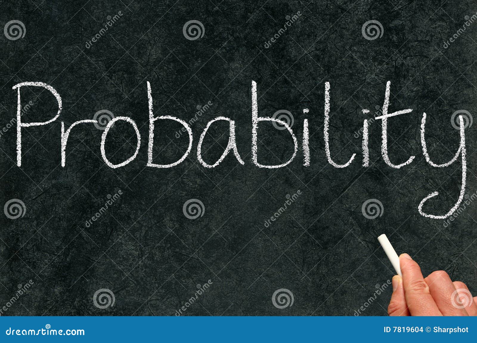 Une Probabilité D'écriture De Professeur De Maths. Photo stock - Image ...
