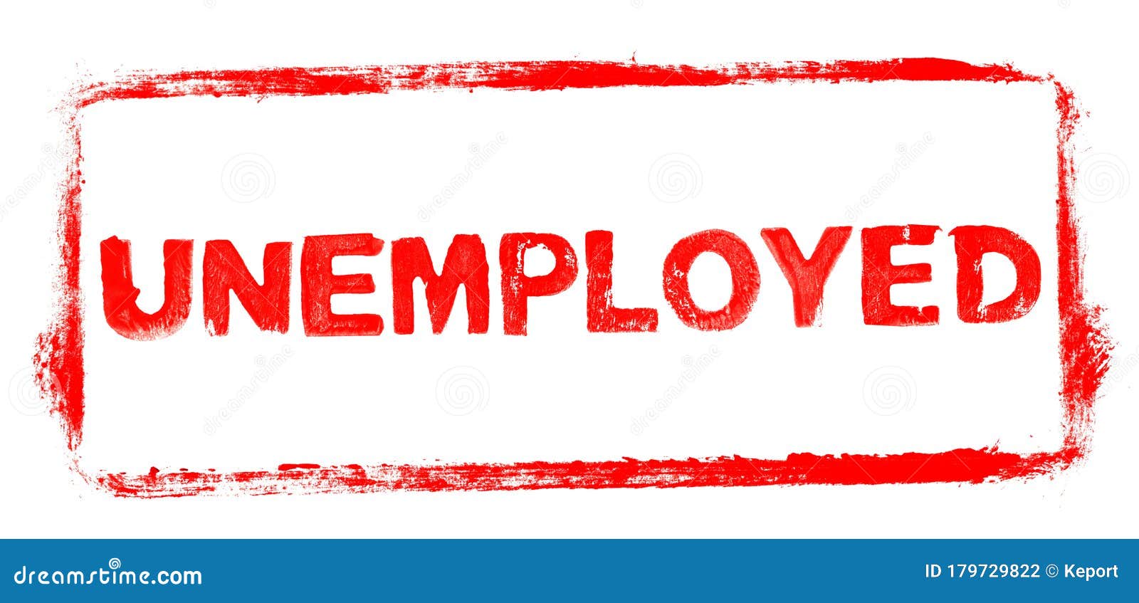 Red Stencil Frame: Unemployed Banner Stock Photo - Image of sign, dirty ...