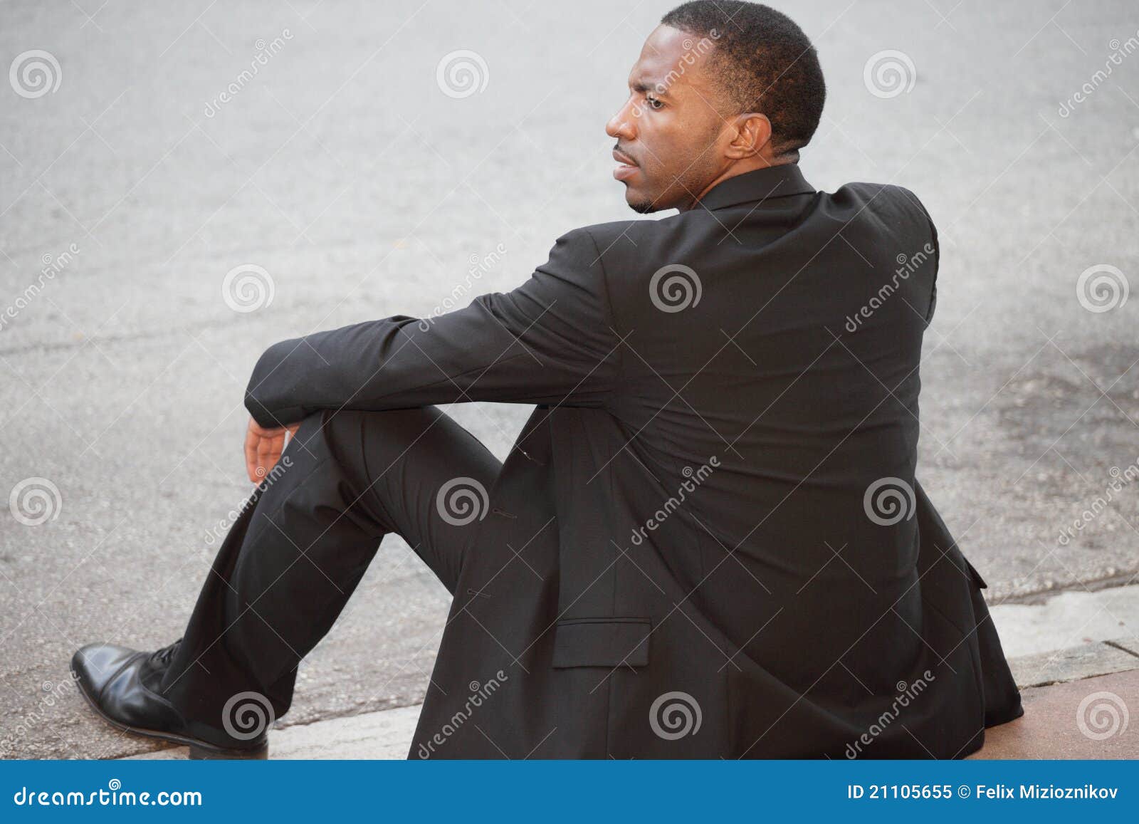 Unemployed Black Businessman Stock Image - Image of horizontal ...