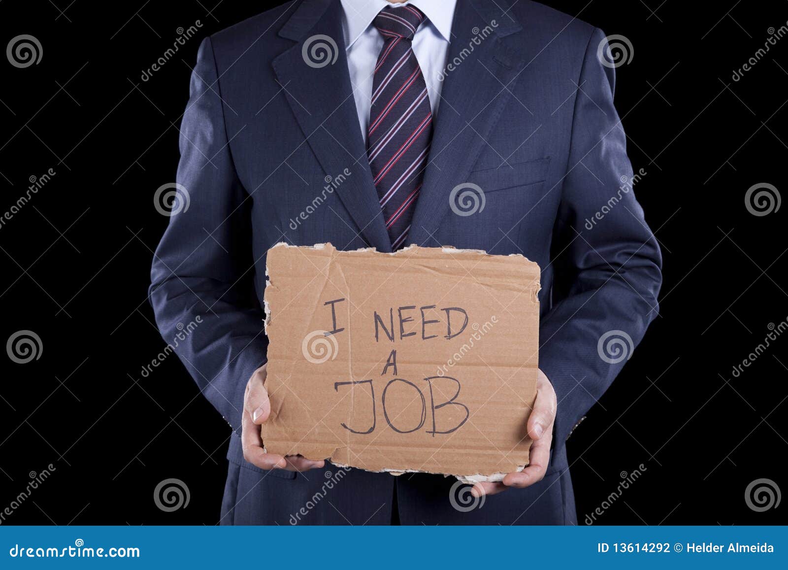 Unemployed businessman stock photo. Image of business - 13614292