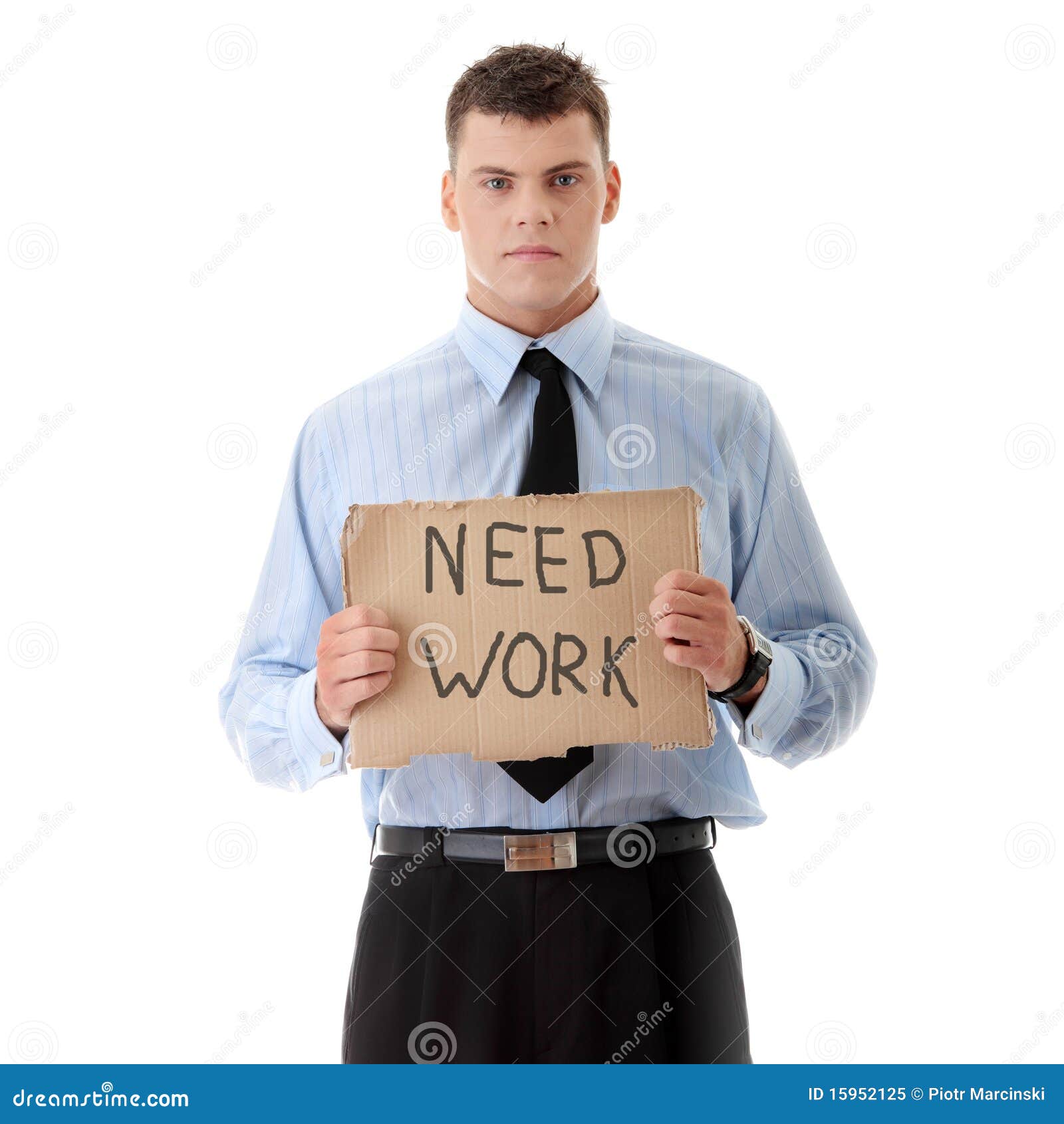 Unemployed businessman stock image. Image of looking - 15952125