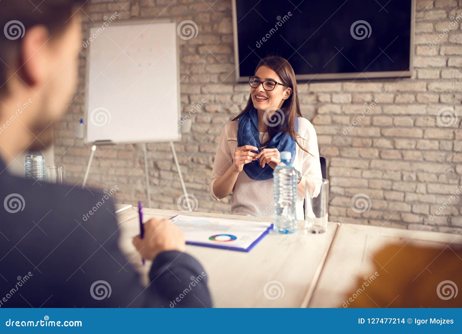 Unemployed Girl on Interview for Job Stock Photo - Image of executive ...