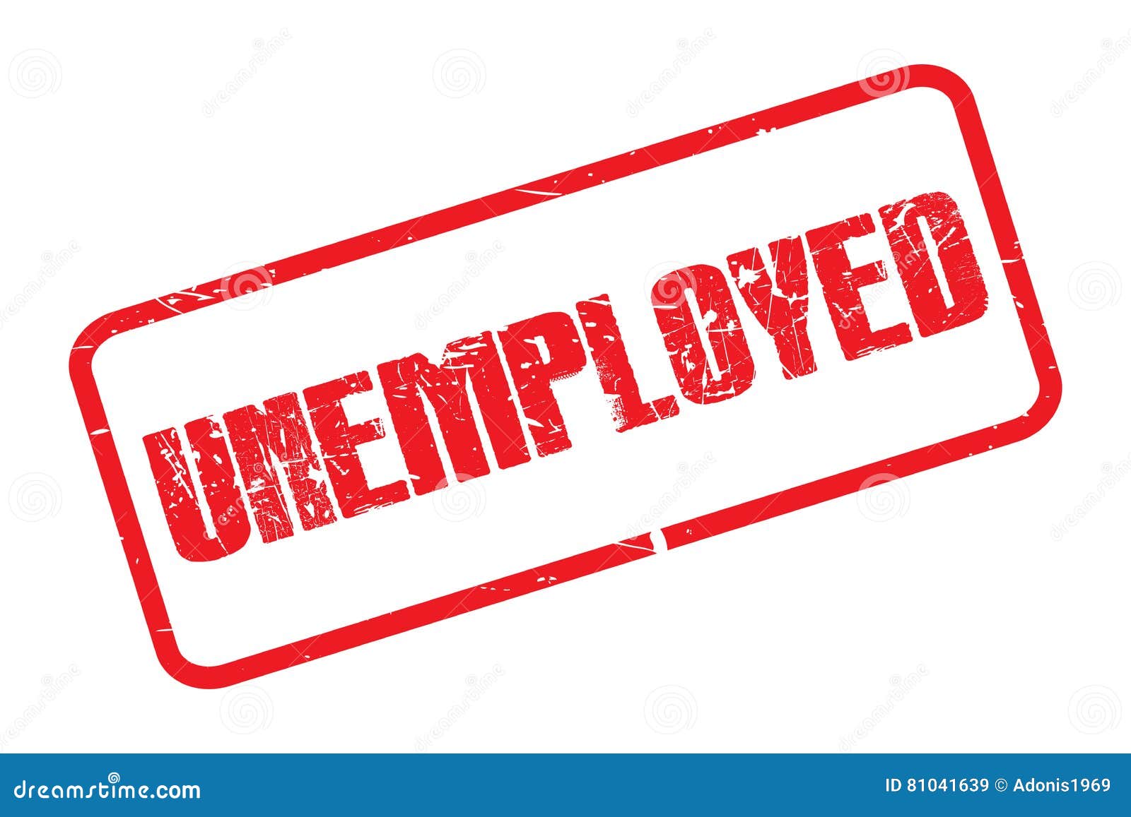 Unemployed stock vector. Illustration of graphics, stamp - 81041639