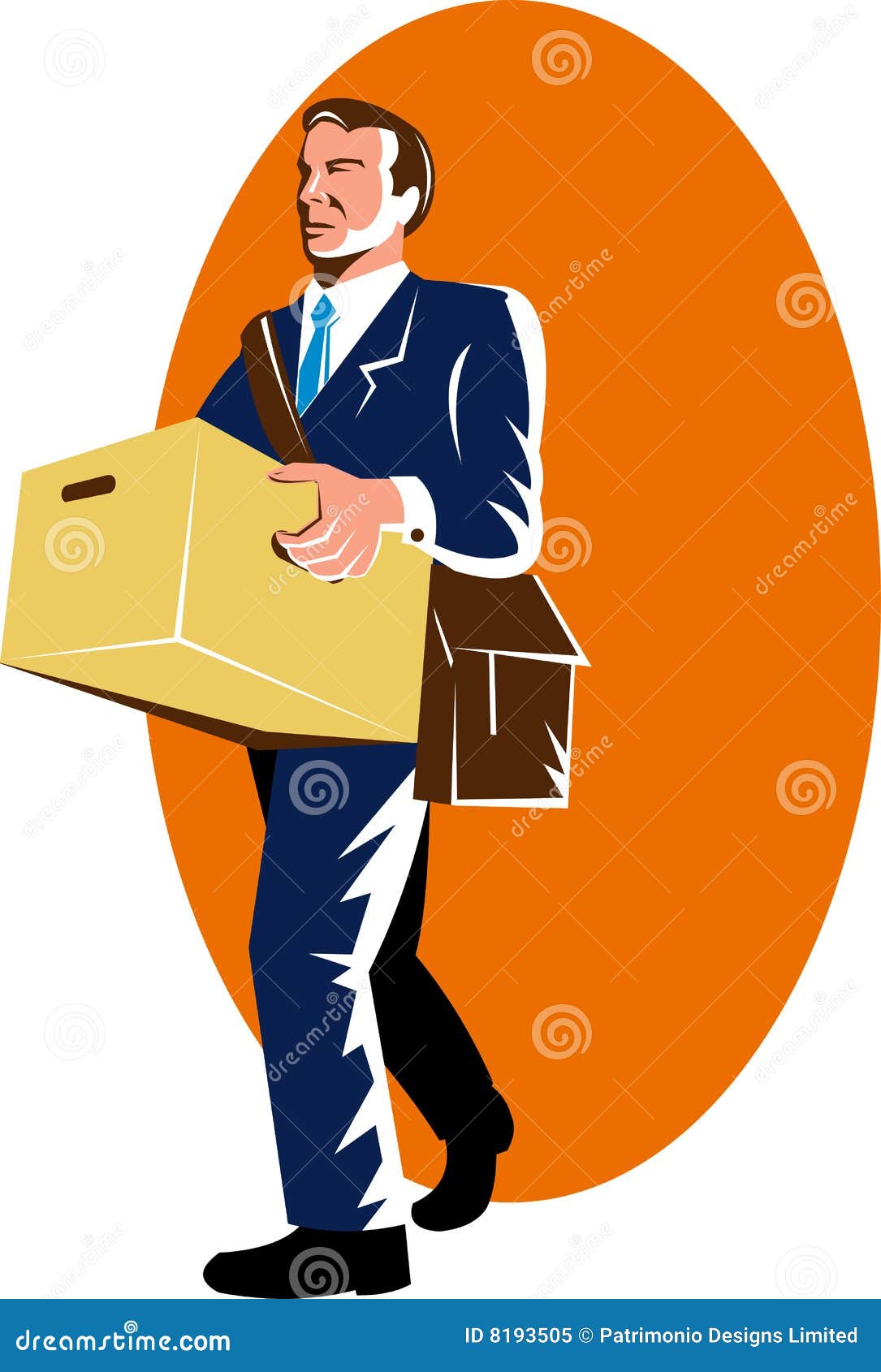 Unemployed man stock vector. Illustration of fired, unemployment - 8193505