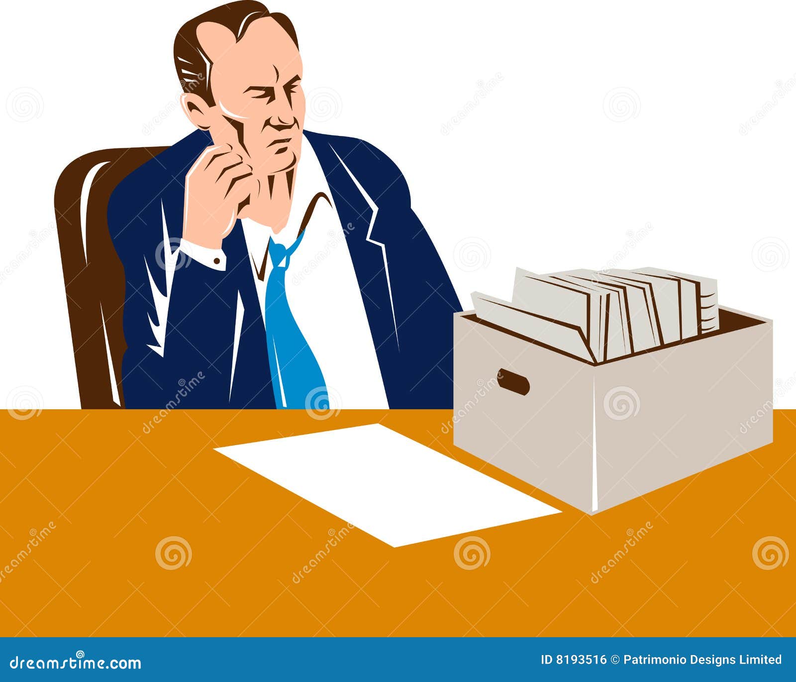 Unemployed man stock vector. Illustration of suit, loss - 8193516