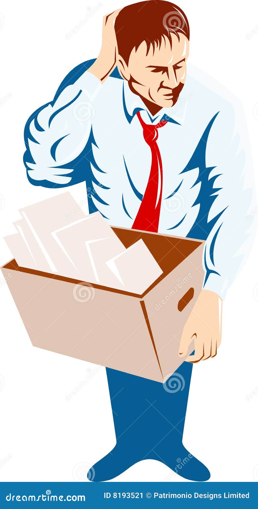 Unemployed man stock vector. Illustration of isolated - 8193521