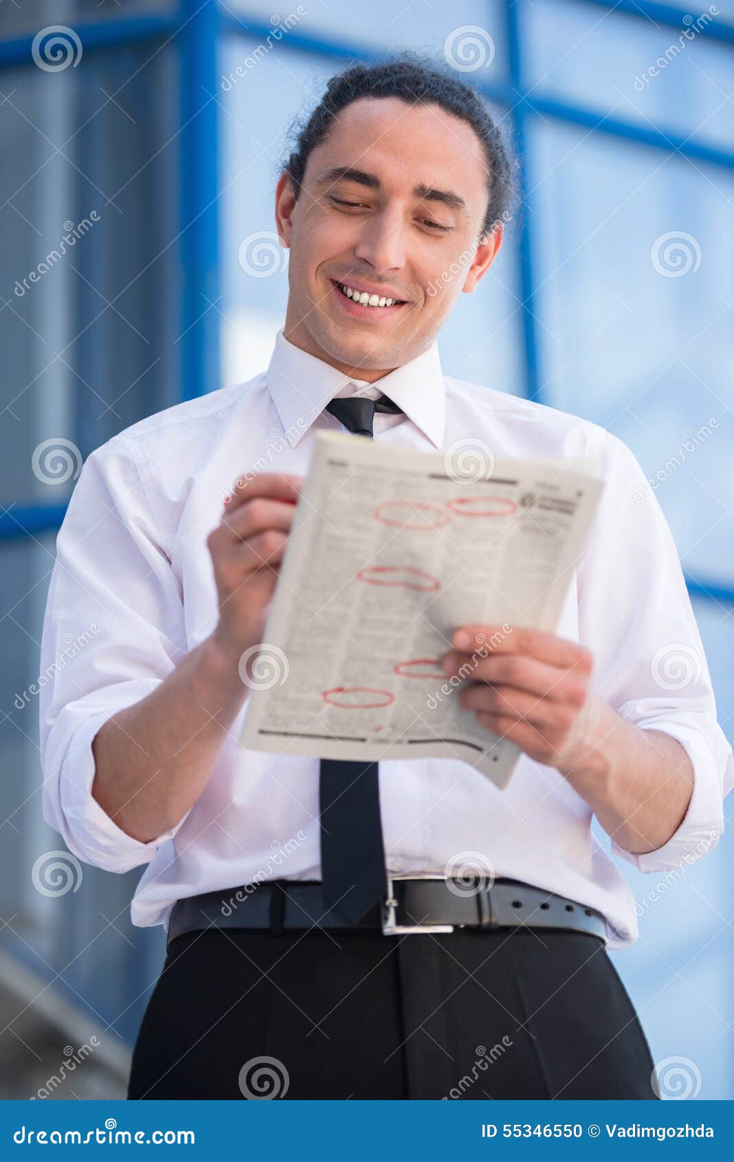 Unemployed man stock photo. Image of occupation, reading - 55346550