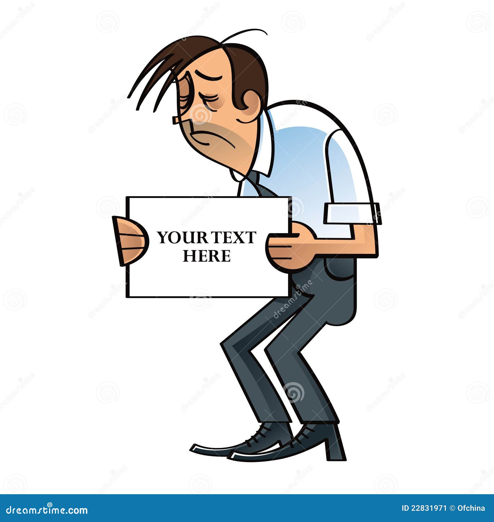 Unemployed person stock vector. Illustration of trouble - 22831971