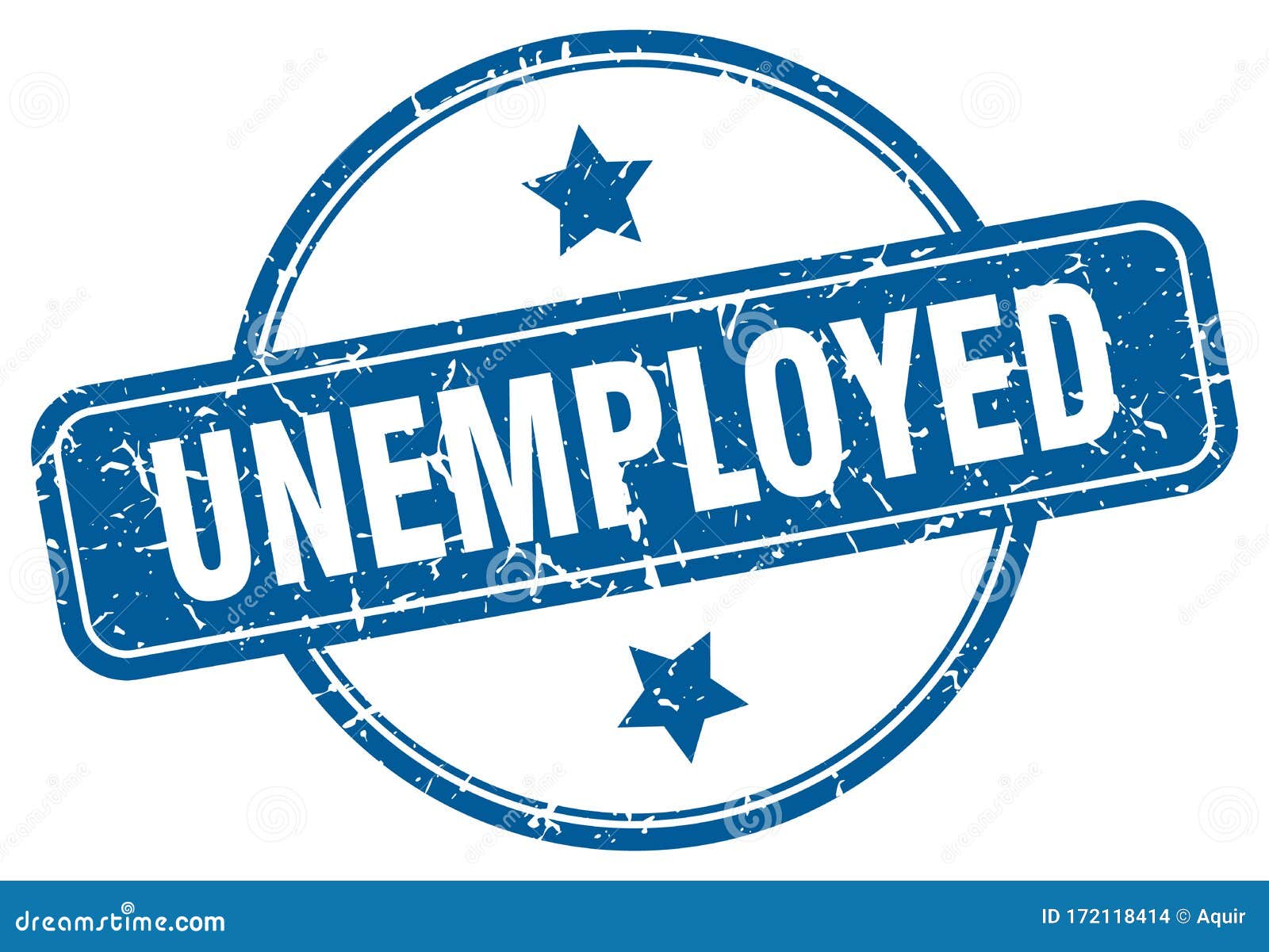 Unemployed Stamp. Unemployed Round Grunge Sign Stock Vector ...