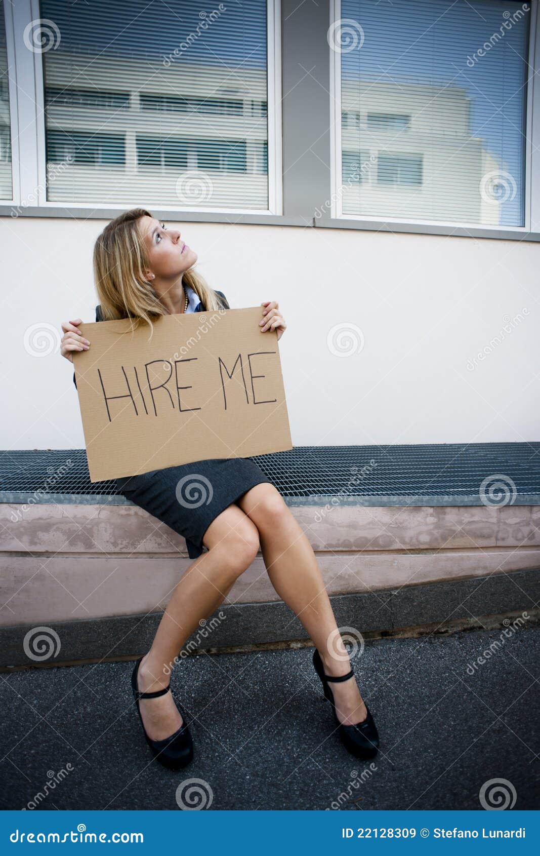 Unemployed Young Woman stock image. Image of occupation - 22128309
