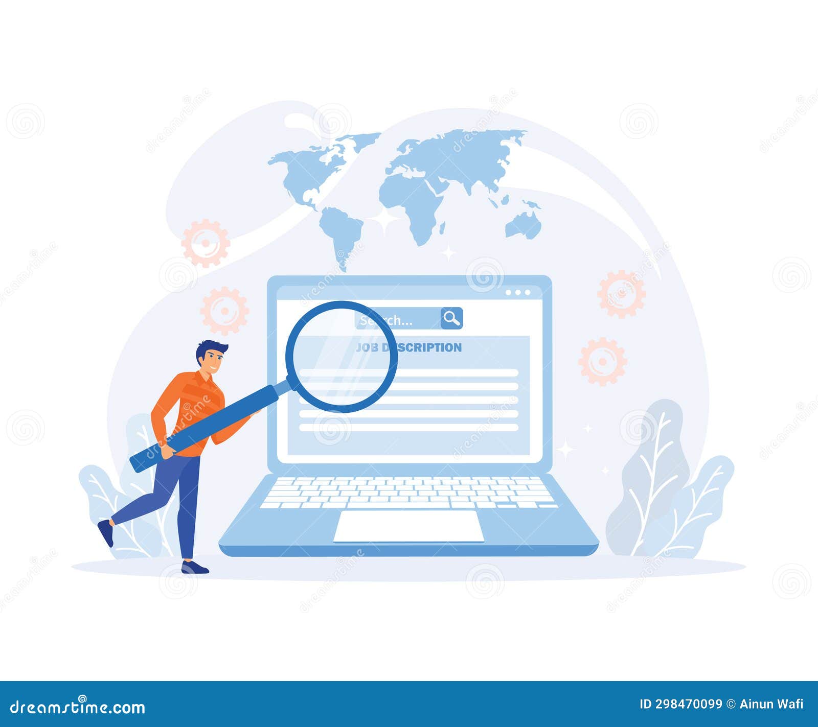 Unemployment Person. Flat Vector Stock Vector - Illustration of ...