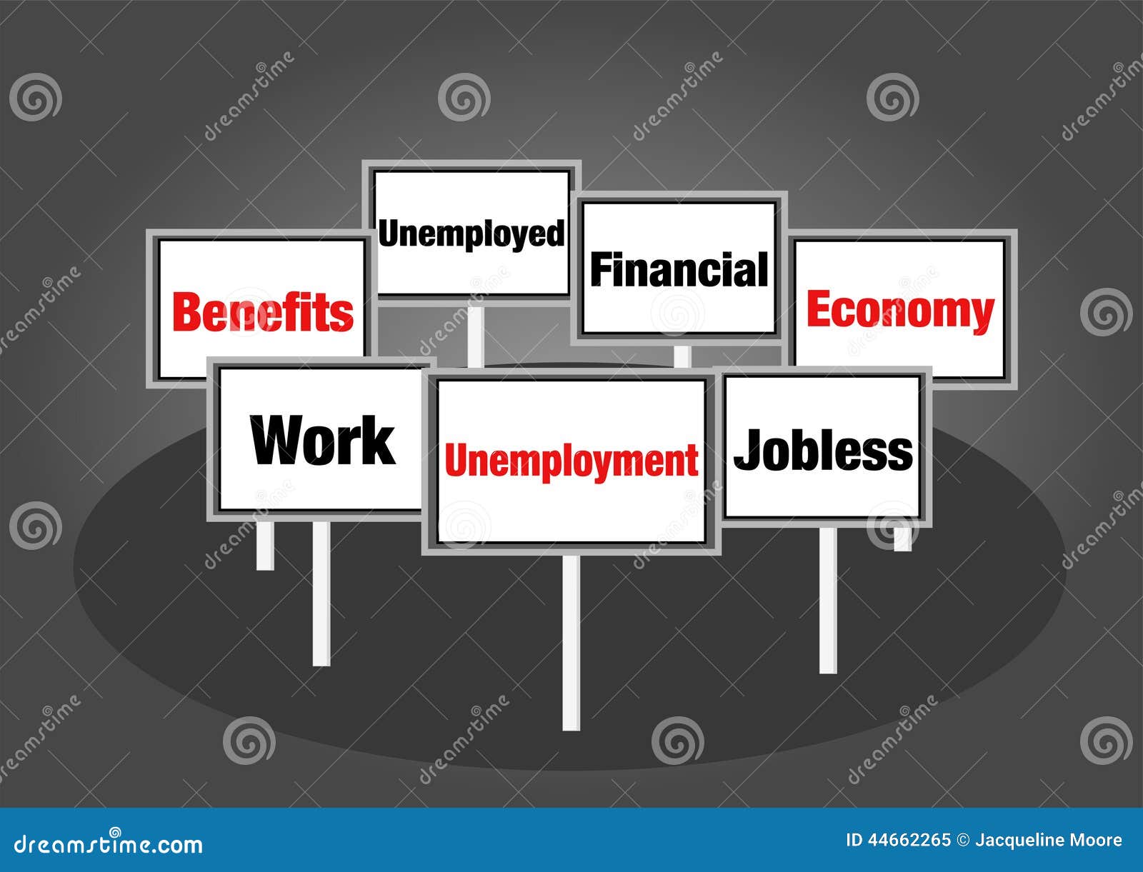 Unemployment signs stock illustration. Illustration of psychology ...