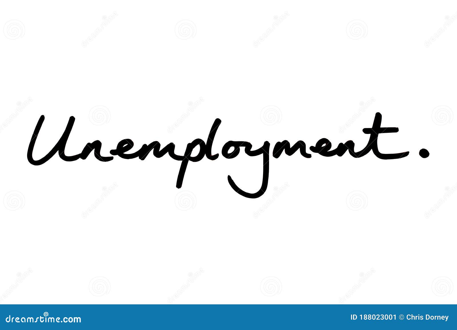 Unemployment stock illustration. Illustration of handwritten - 188023001