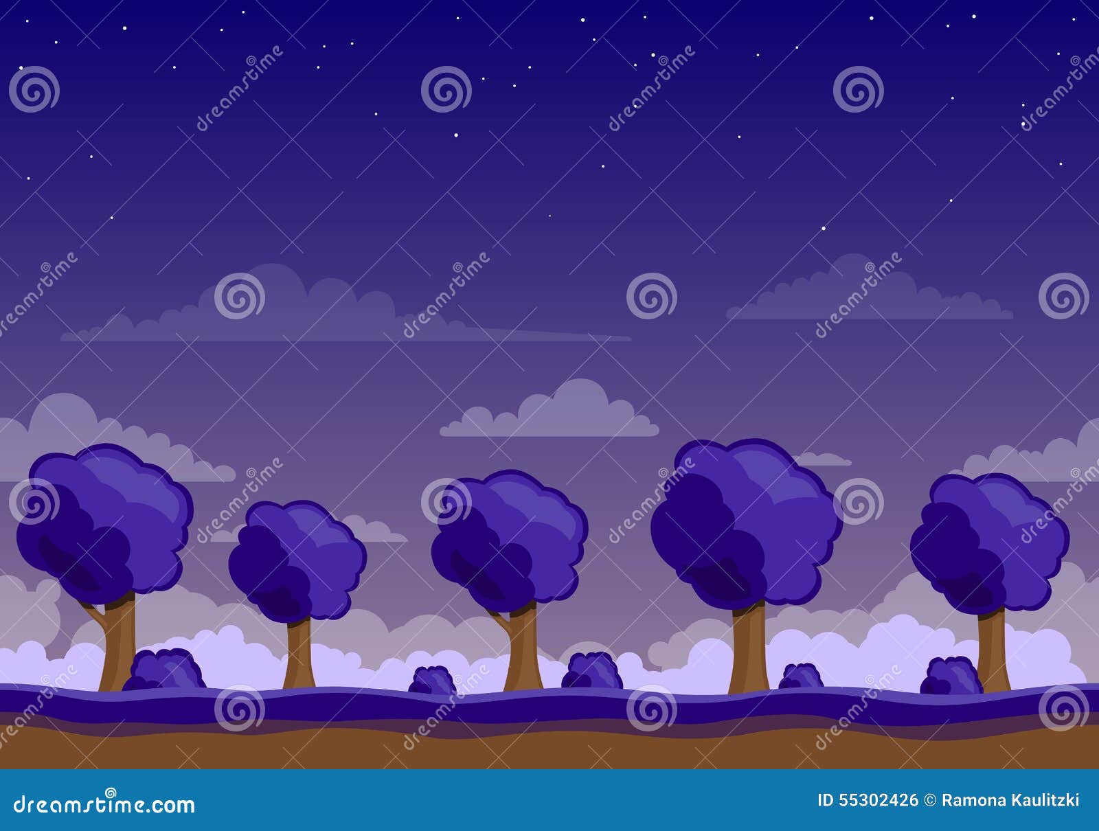 Unending Landscape Background Stock Illustration - Illustration of ...