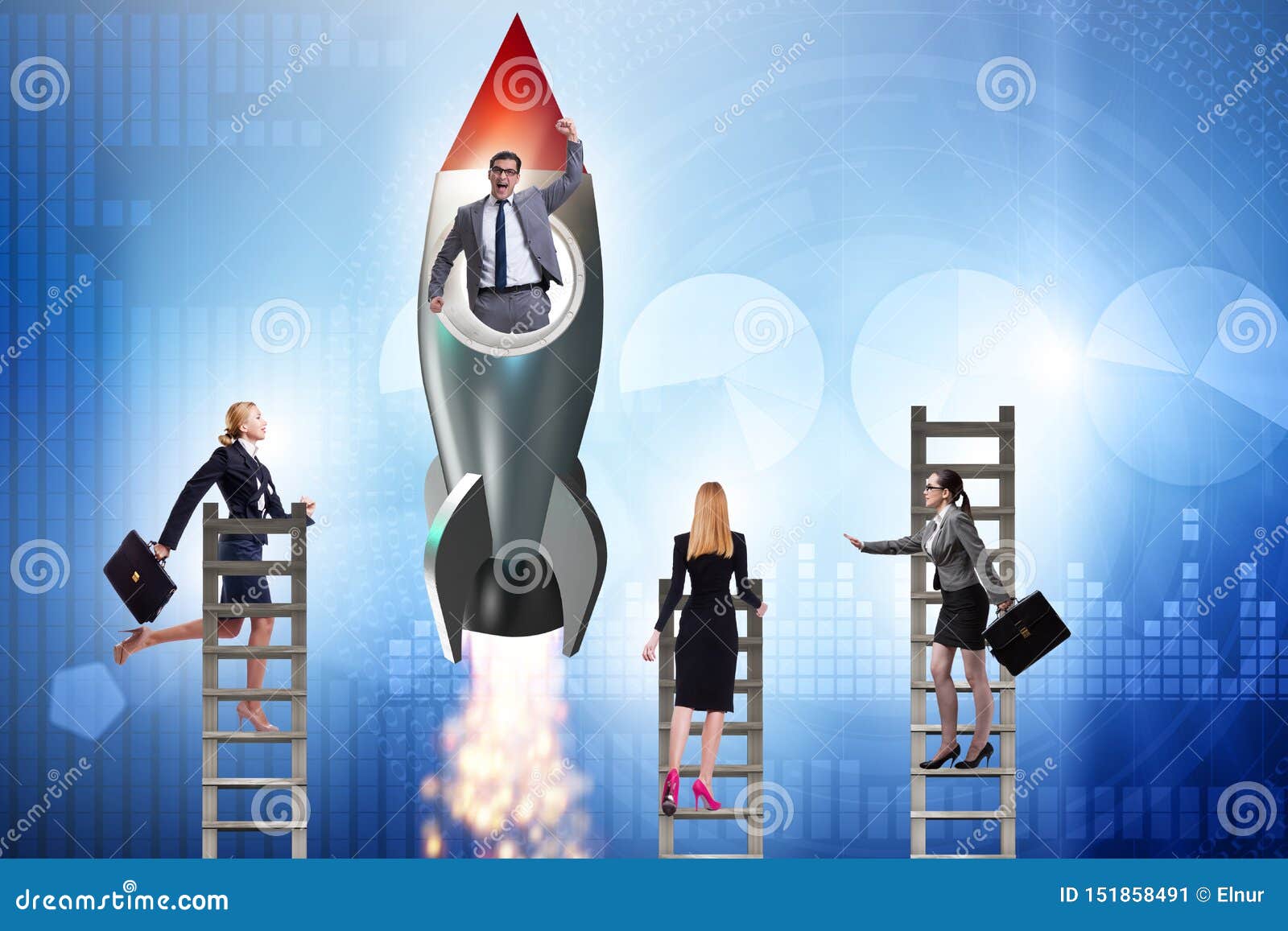 Unequal Career Opportunities Concept For Men And Women Stock Image