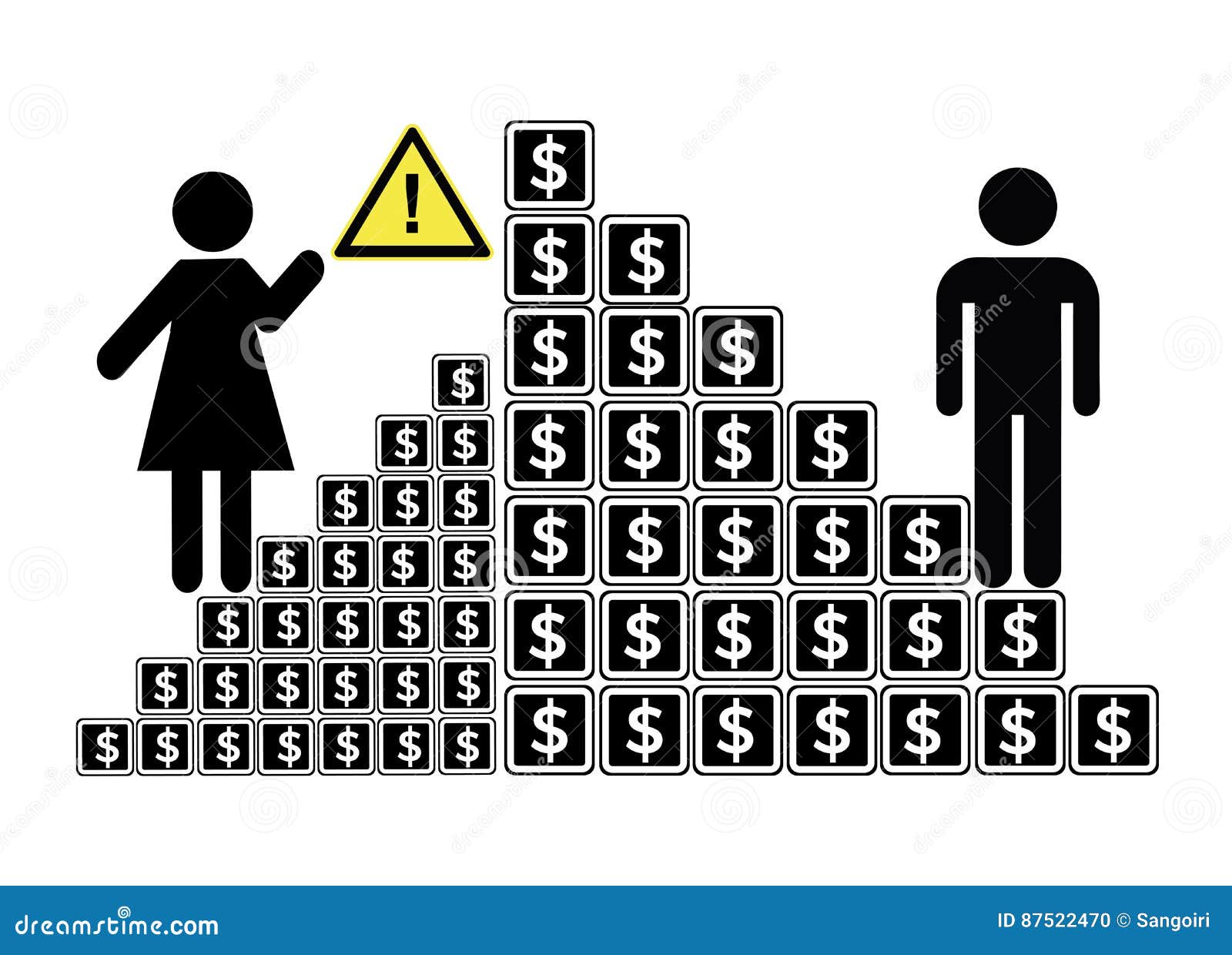 Unequal Career Opportunity Stock Illustration Illustration Of Company